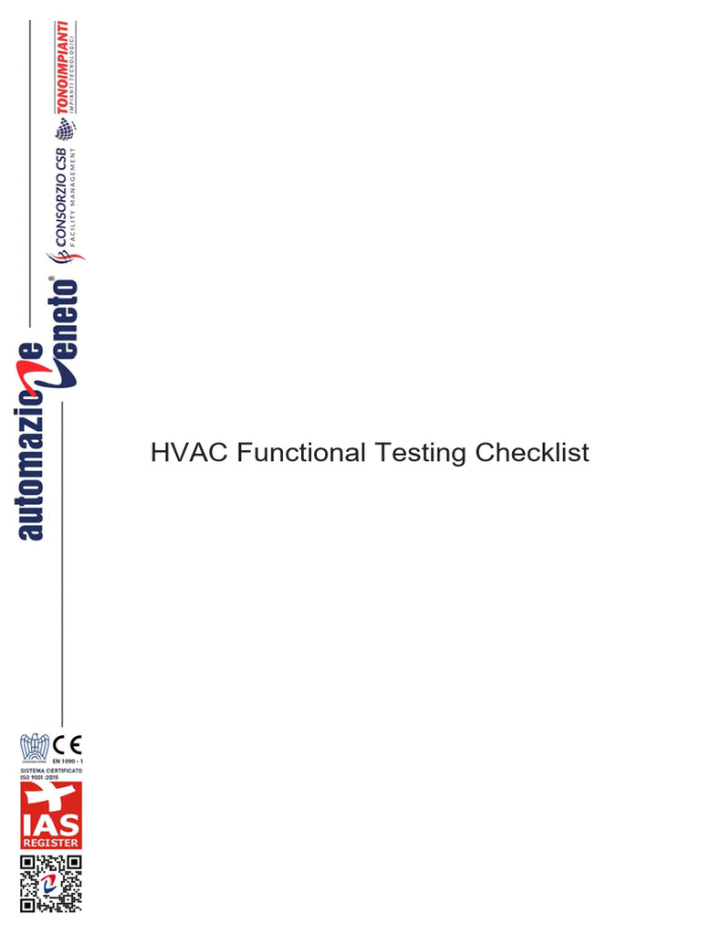 HVAC Functional Testing Checklist Version 1 | PDF
