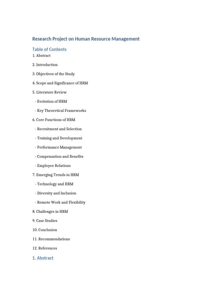 Research_Project_Human_Resource_Management | PDF