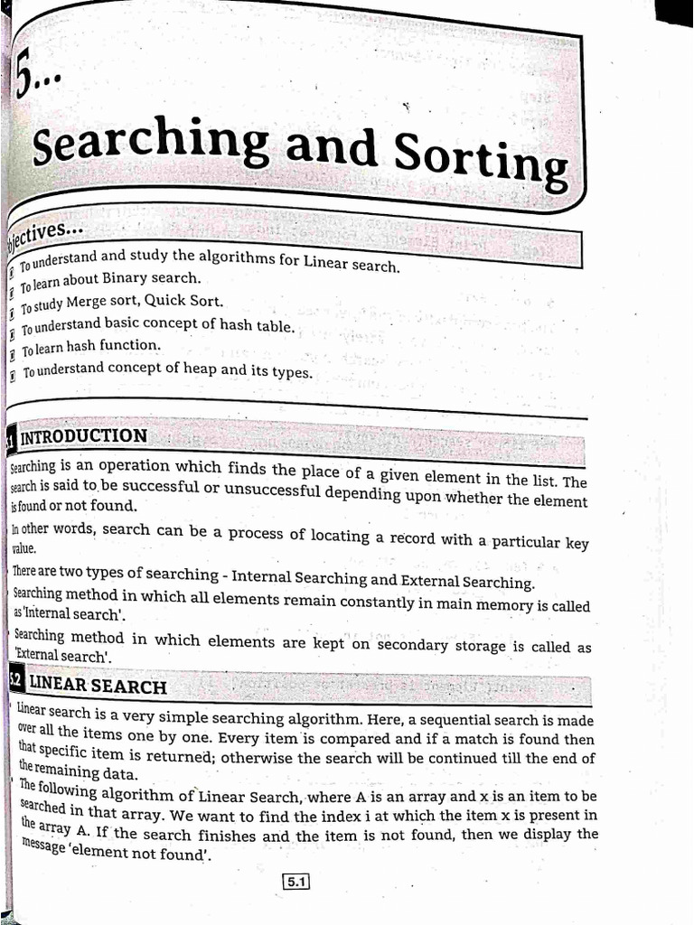 Searching and Sorting | PDF