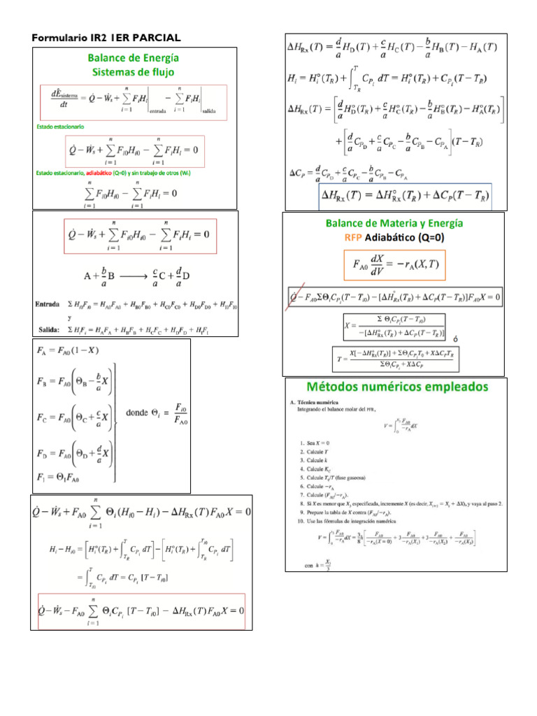 Formulario Ir2 1er Parcial | PDF