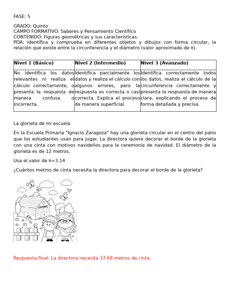 Calcula la Cinta para la Glorieta | PDF