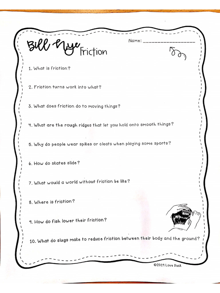 Bill Nye Friction | PDF