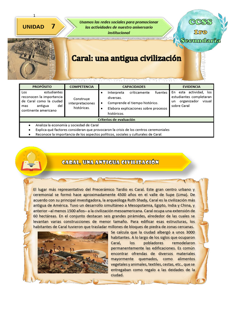 FICHA 3 CCSS 1°-U7 | PDF