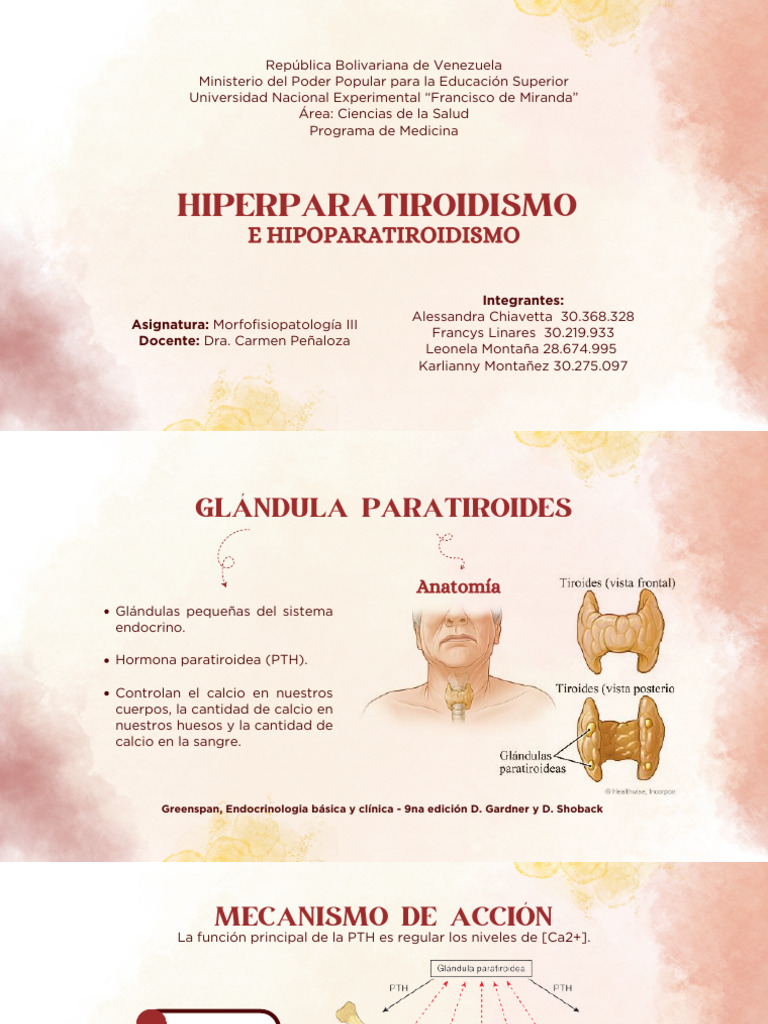 Hiperparatiroidismo e Hipoparatiroidismo | PDF | Sistema endocrino | Especialidades Medicas