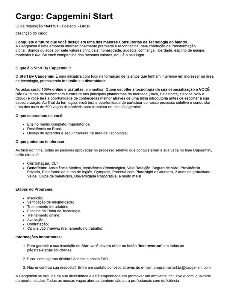 Start by Capgemini | PDF