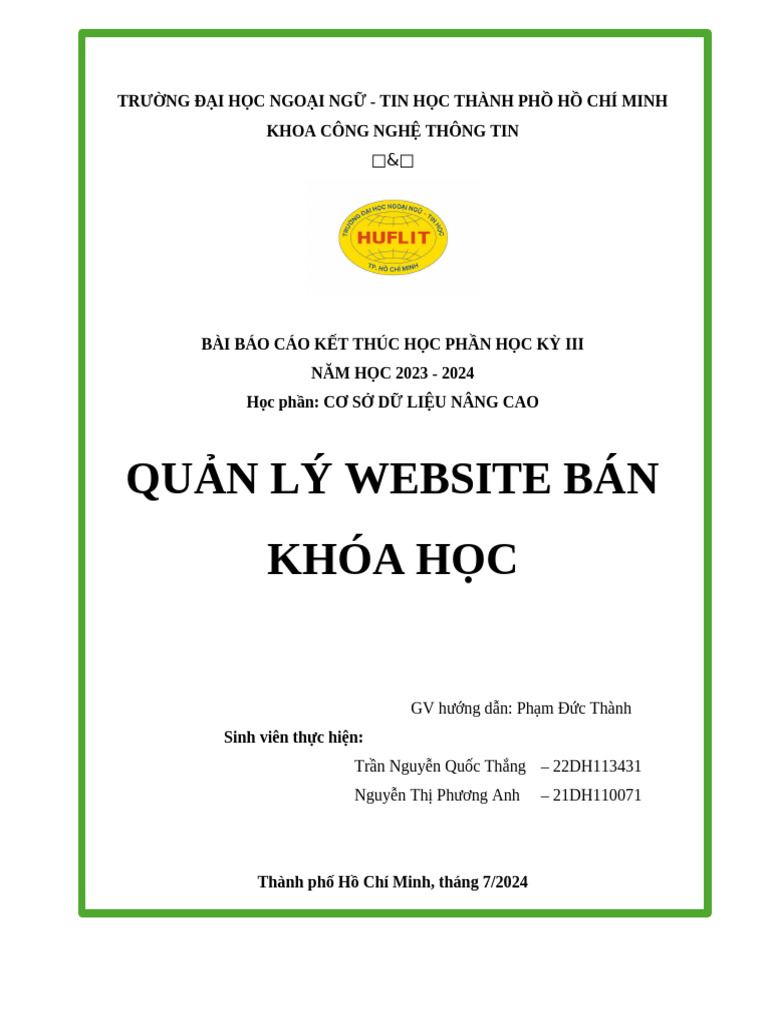 CSDLNC - Nhóm 4 | PDF