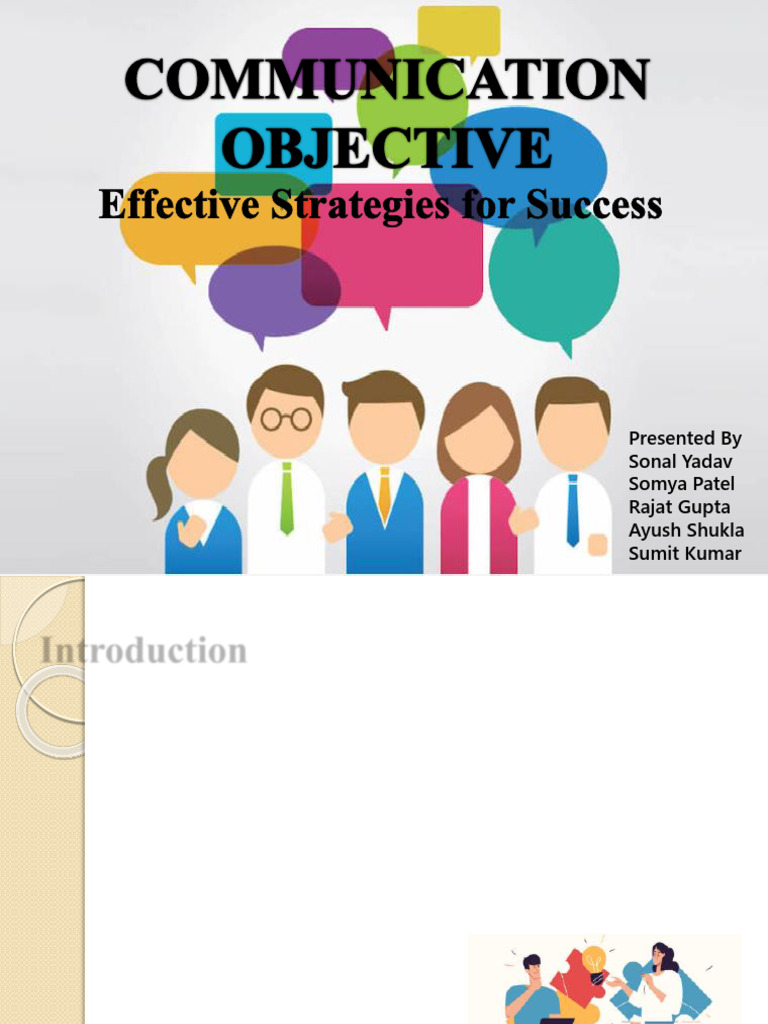 Communication Objective MM | PDF | Communication | Goal