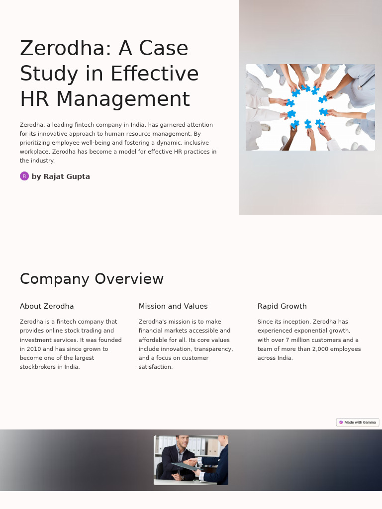 Zerodha A Case Study in Effective HR Management | PDF | Employment ...