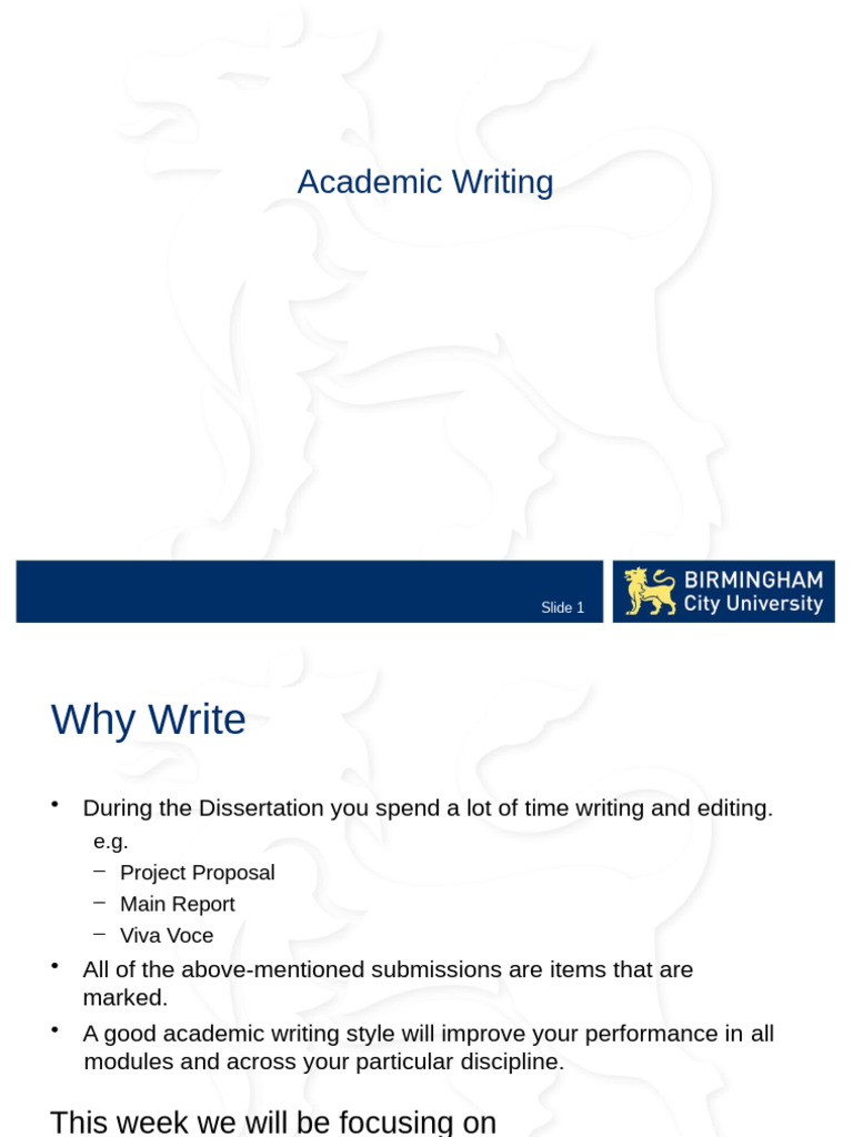 Week 11 Lecture - Academic Writing | PDF | Sentence (Linguistics ...