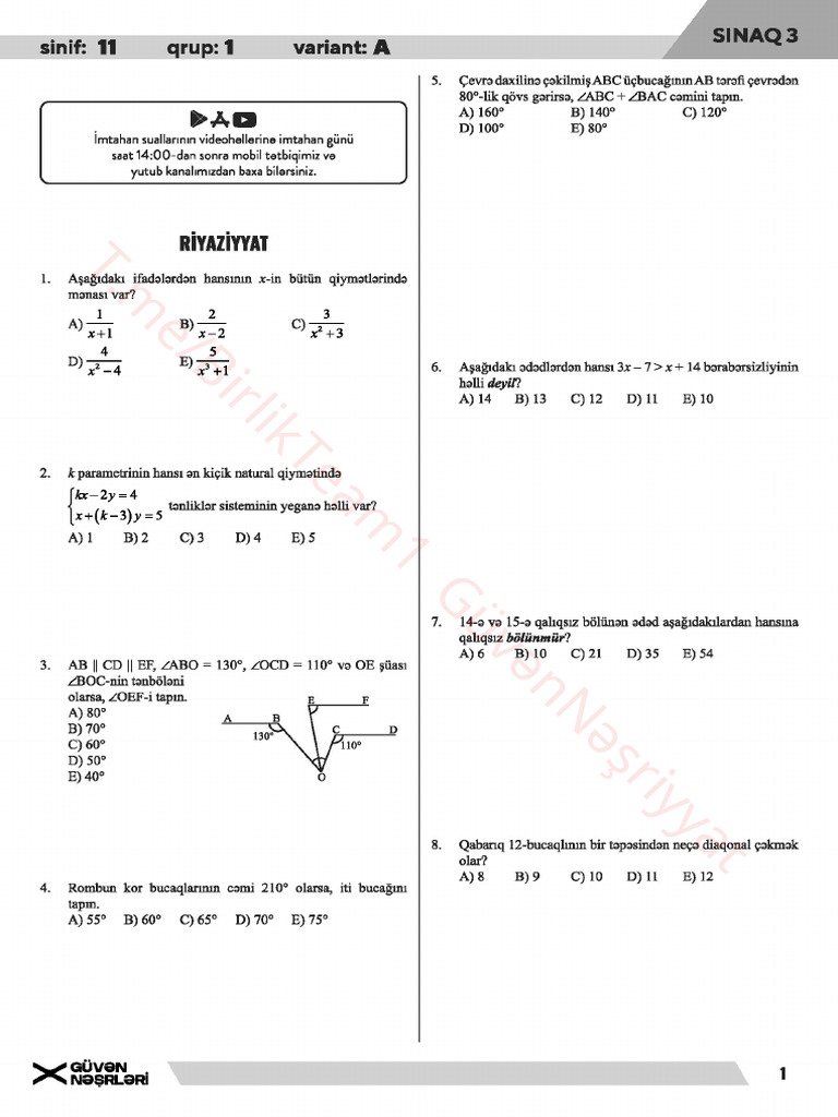 Güvən 11-1 AZ | PDF