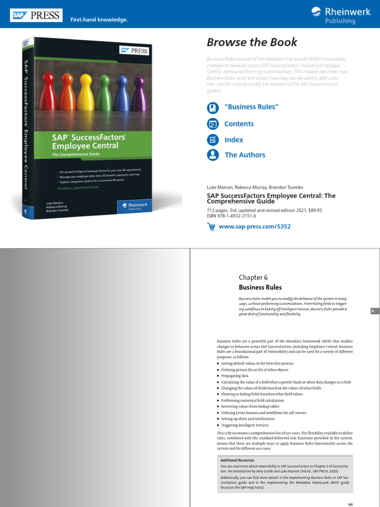 Reading Sample Sap Press Sap Successfactors Employee Central | PDF | Function (Mathematics ...