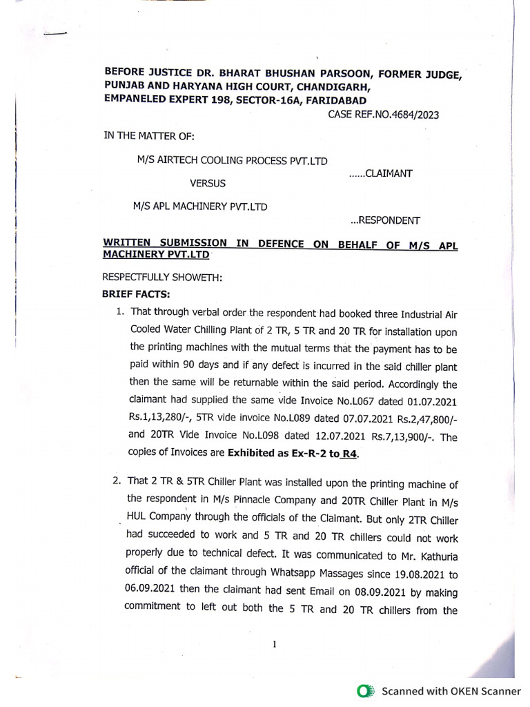 Written Submissions on Behalf of the Respondent | PDF