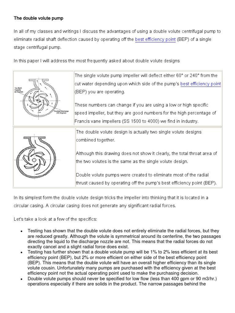 Double Volute Pump Advantages Explained | PDF | Pump | Turbomachinery