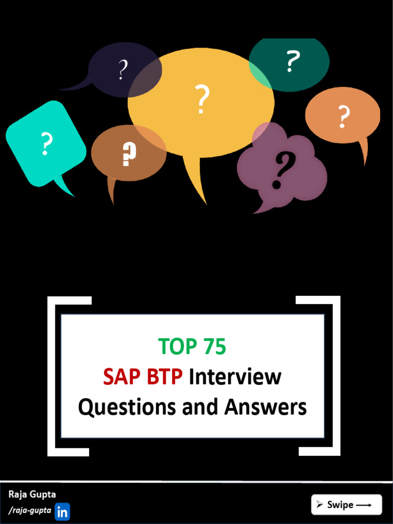 Top 75 SAP BTP Interview Questions and Answers 1733208140 | PDF | Cloud ...