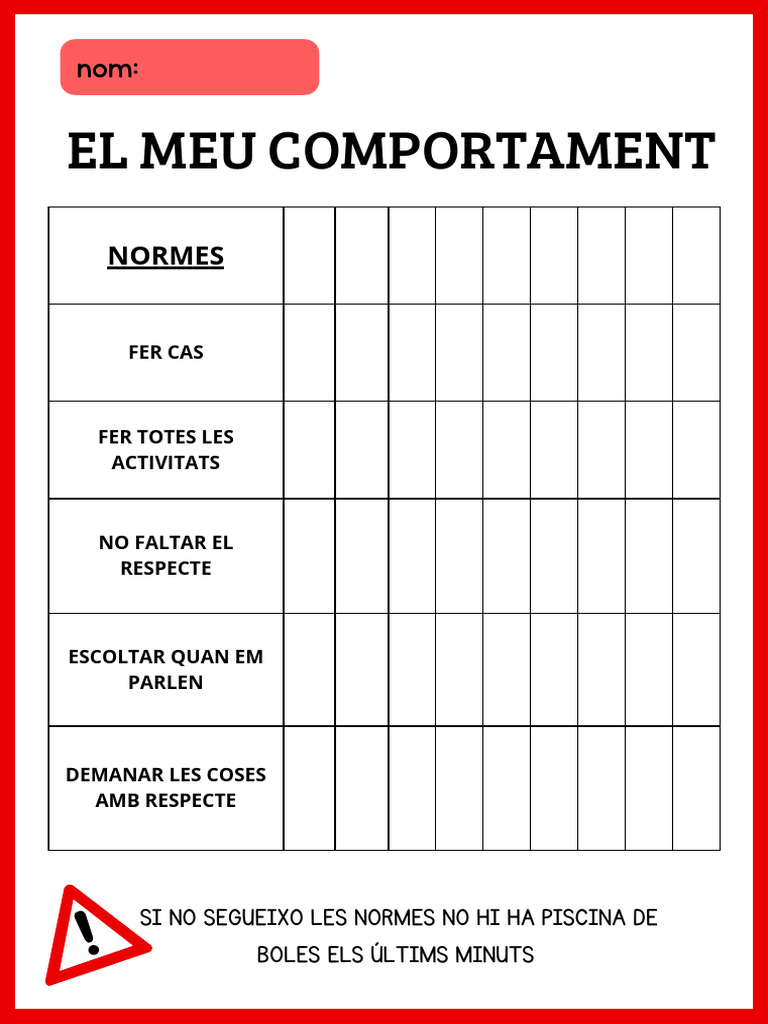 Graella Comportament | PDF