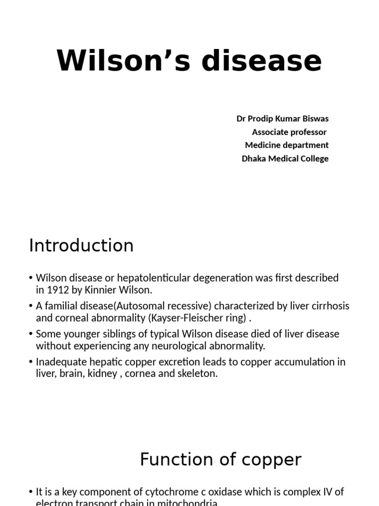 Understanding Wilson's Disease: Causes & Symptoms | PDF | Cirrhosis ...