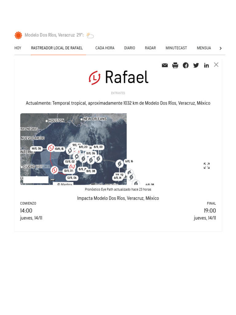 Pronóstico Tropical en Modelo Dos Ríos | PDF | Herida | Ciclones tropicales