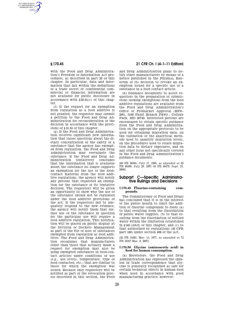 US - CFR-2011-title21-vol3-sec170-45 (EN) | PDF