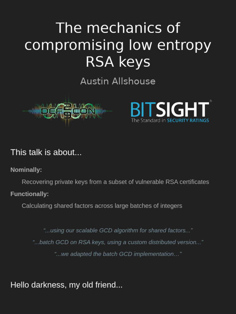 Compromising Low Entropy RSA Keys | PDF | Discrete Mathematics | Algorithms