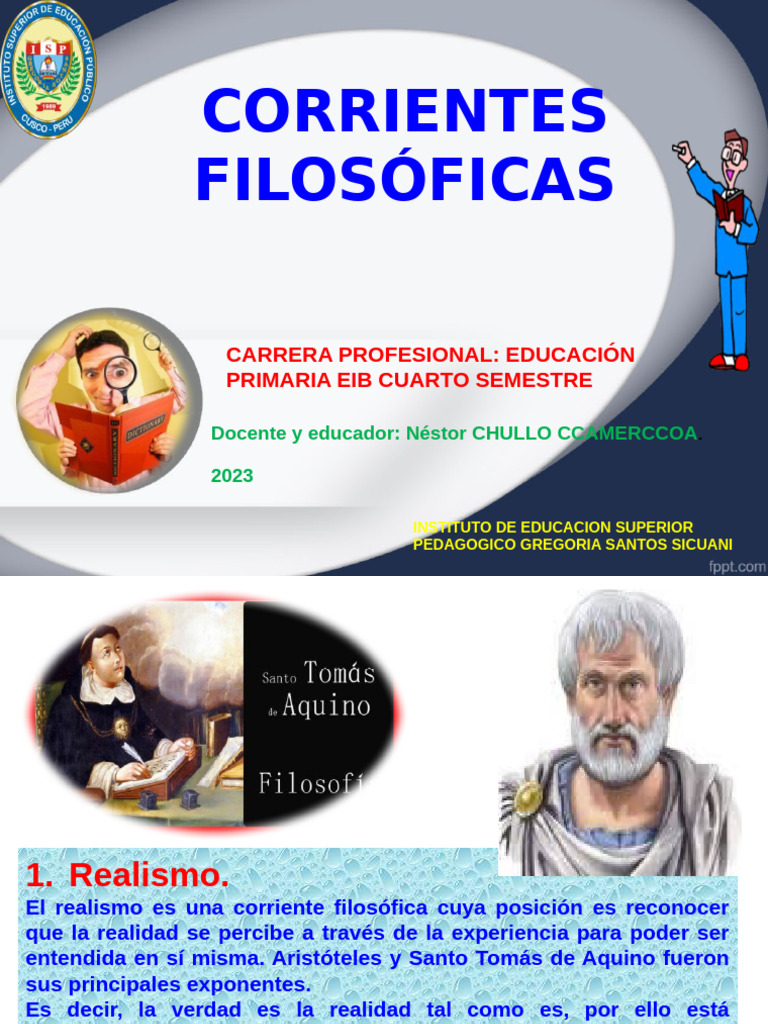 CORRIENTES FILOSOFICAS - NCH - EIB | PDF | Conocimiento | Realismo ...