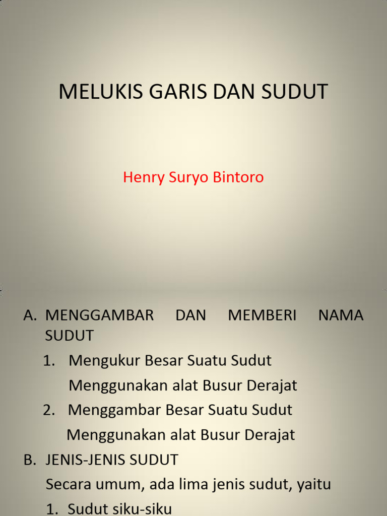 BAB 5 MELUKIS GARIS DAN SUDUT (PERT 78) | PDF