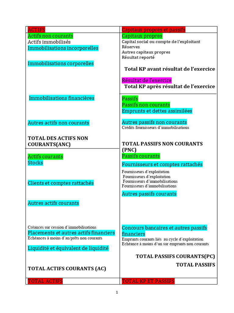 Bilan Comptable Simplifié 2023 | PDF | Immobilisations | Prêts