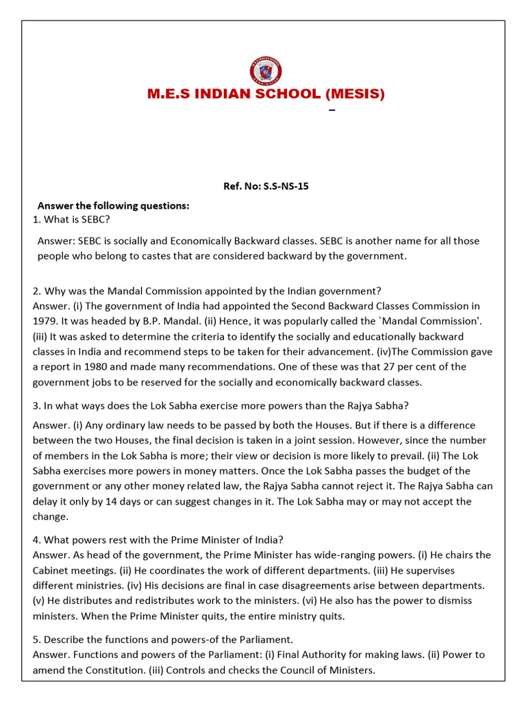 G9-SS-NS-15 Working of Institutions 24-25 | PDF | Supreme Court Of ...