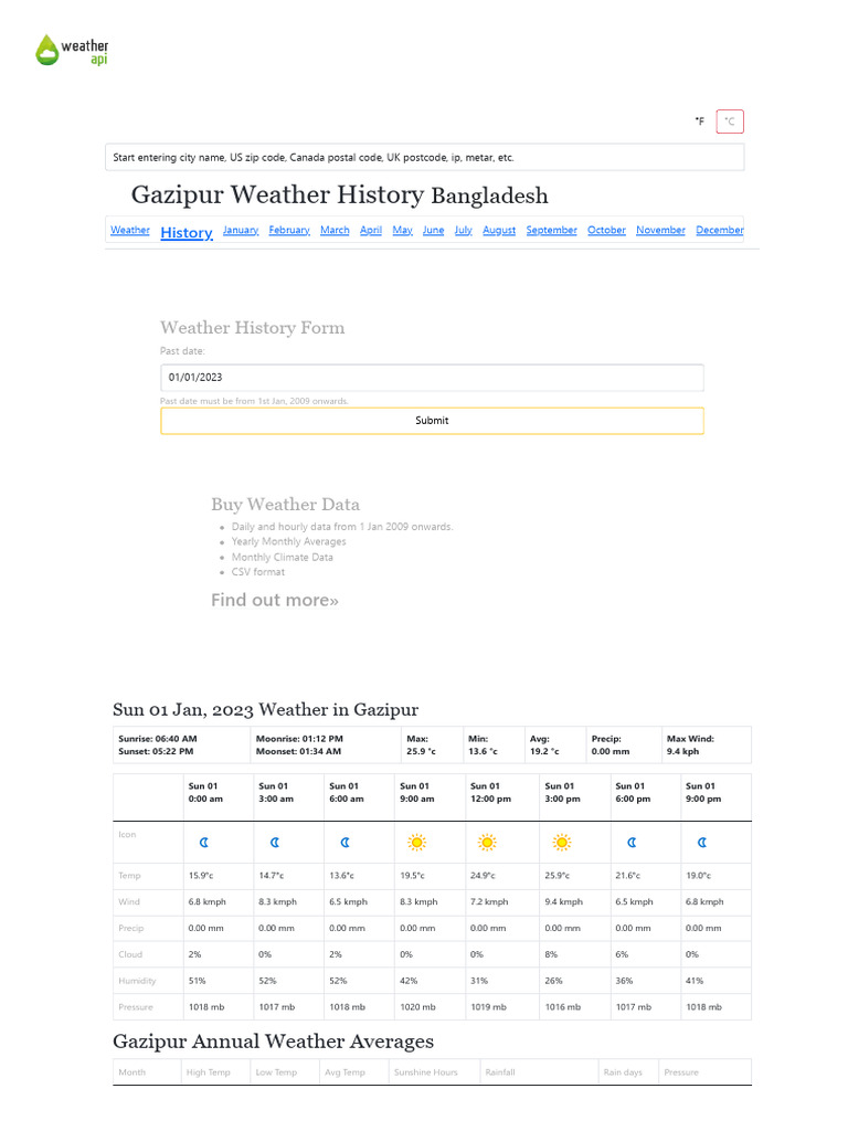 Gazipur Historical Weather - Bangladesh | PDF | Atmospheric Sciences ...