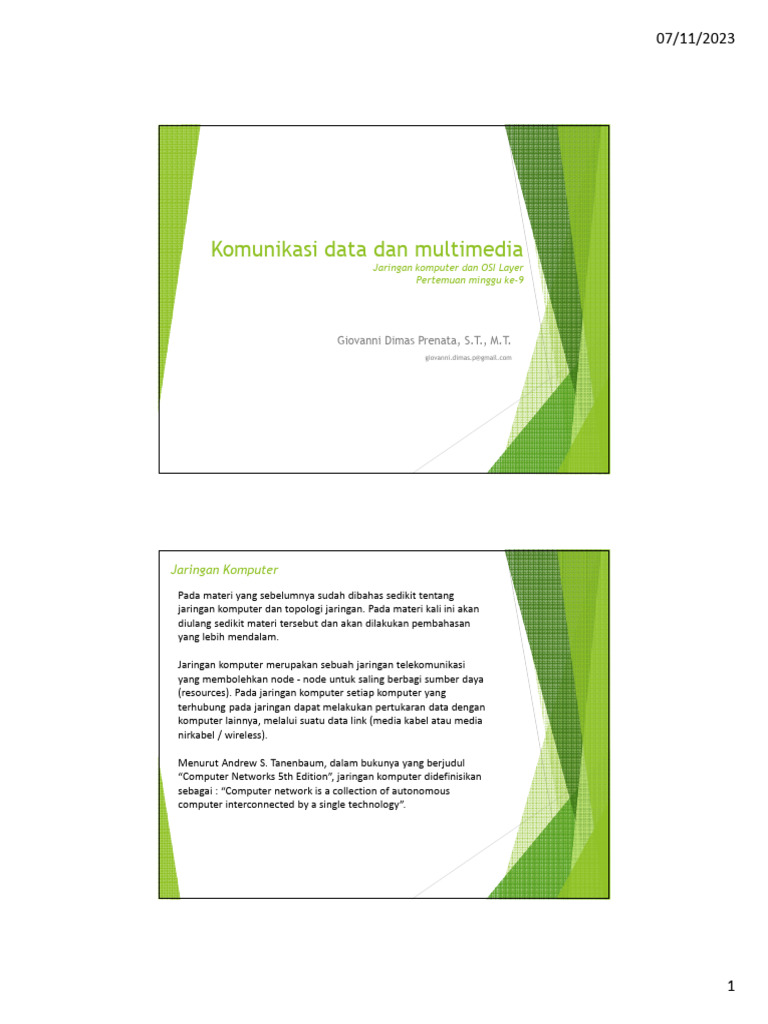 Jaringan Komputer dan OSI Layer | PDF