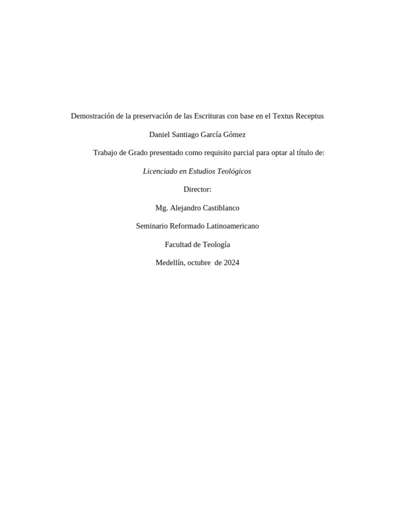 Preservación de las Escrituras y Textus Receptus | PDF | Biblia ...