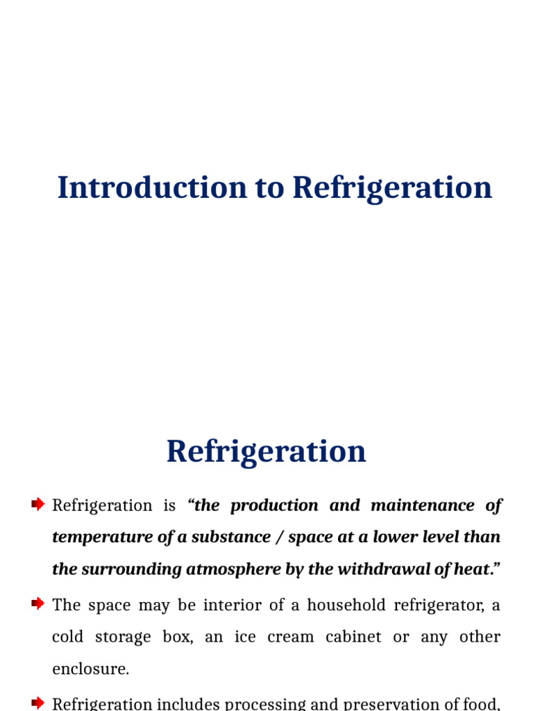 Introduction To Refrigeration | PDF