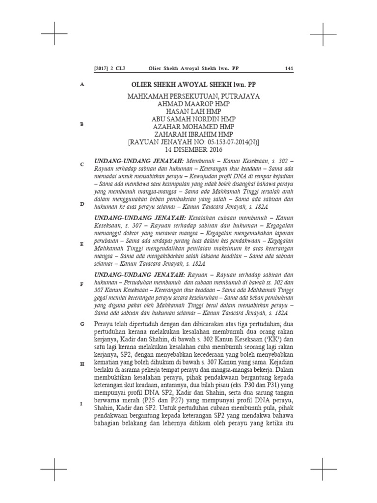 Olier Sheikh Awoyal Shekh v PP [2017] 2 CLJ 141 (FC) | PDF