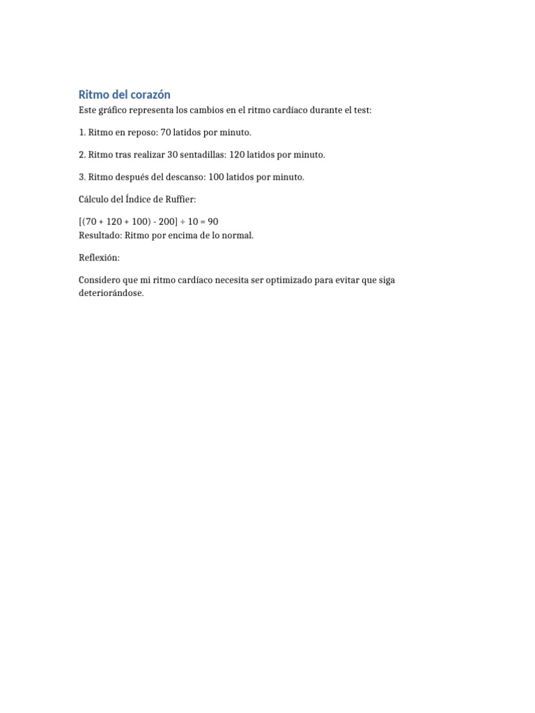 Indice Ruffier Customizado | PDF