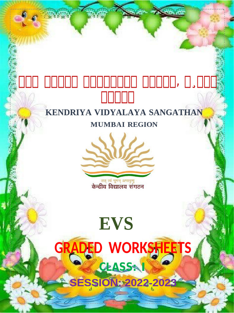Class 1 EVS Graded Worksheets | PDF | Foods | Grandparent