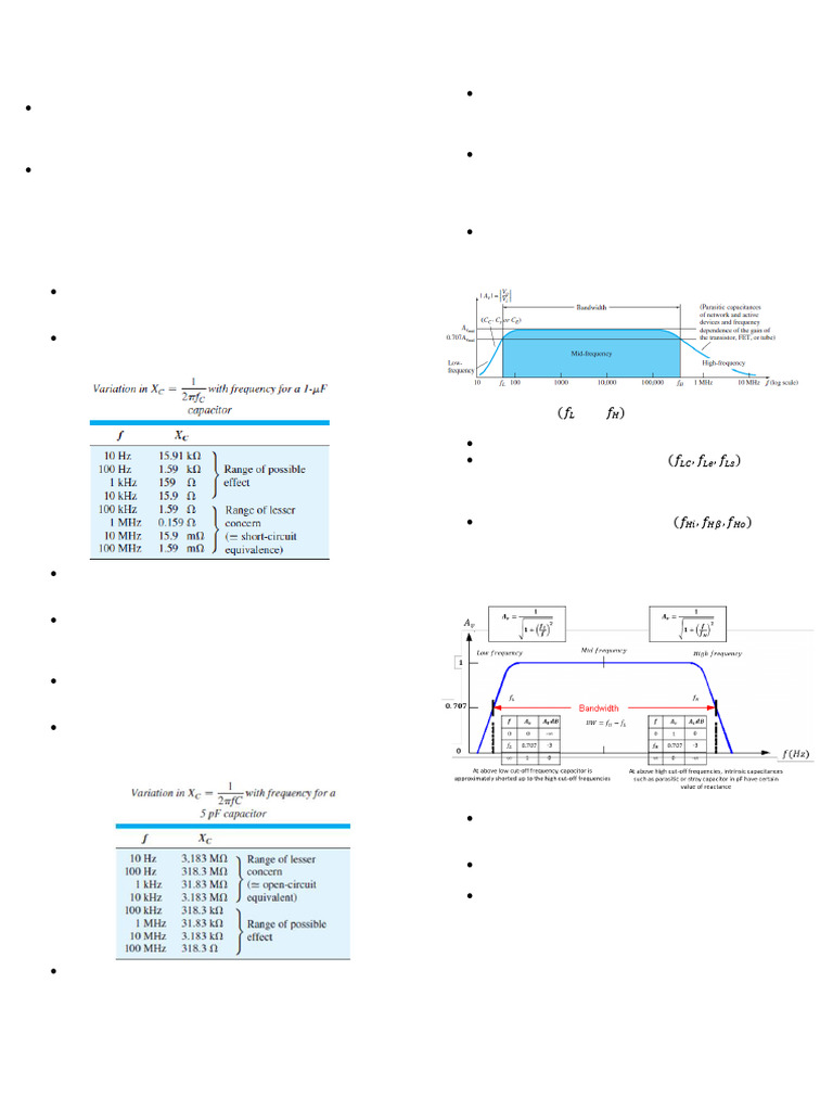 CPEN85 Lecture 5 BJT Frequency Response | PDF | Capacitor | Amplifier