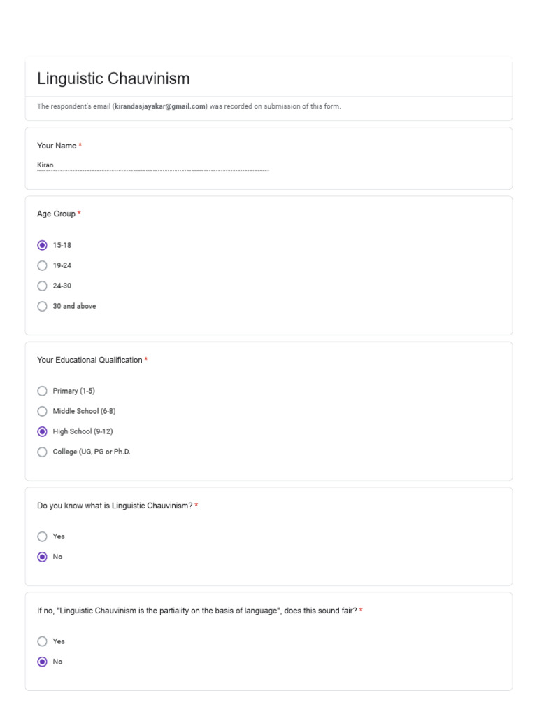 Untitled Form - Google Forms | PDF | Cognition | Human Communication