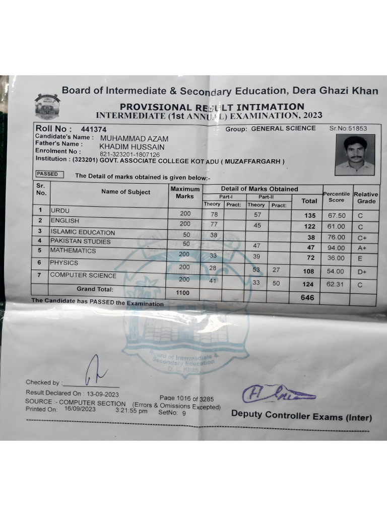 second year result | PDF
