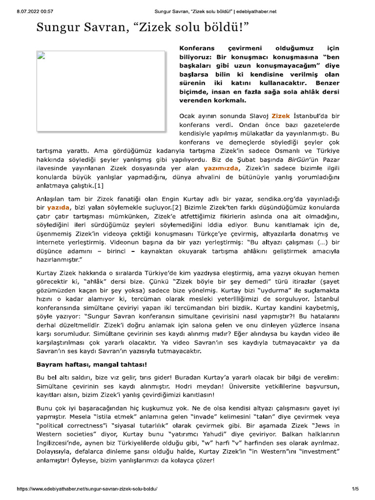 Zizek Solu Böldü | PDF