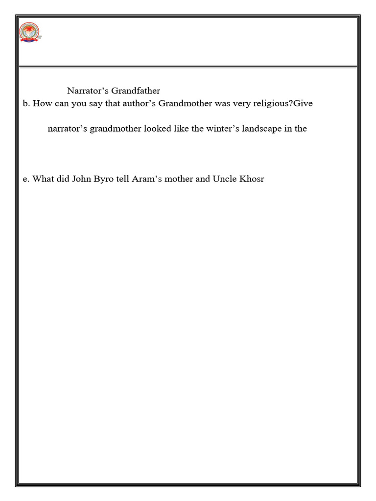 English (Worksheet) (Class 11) | PDF