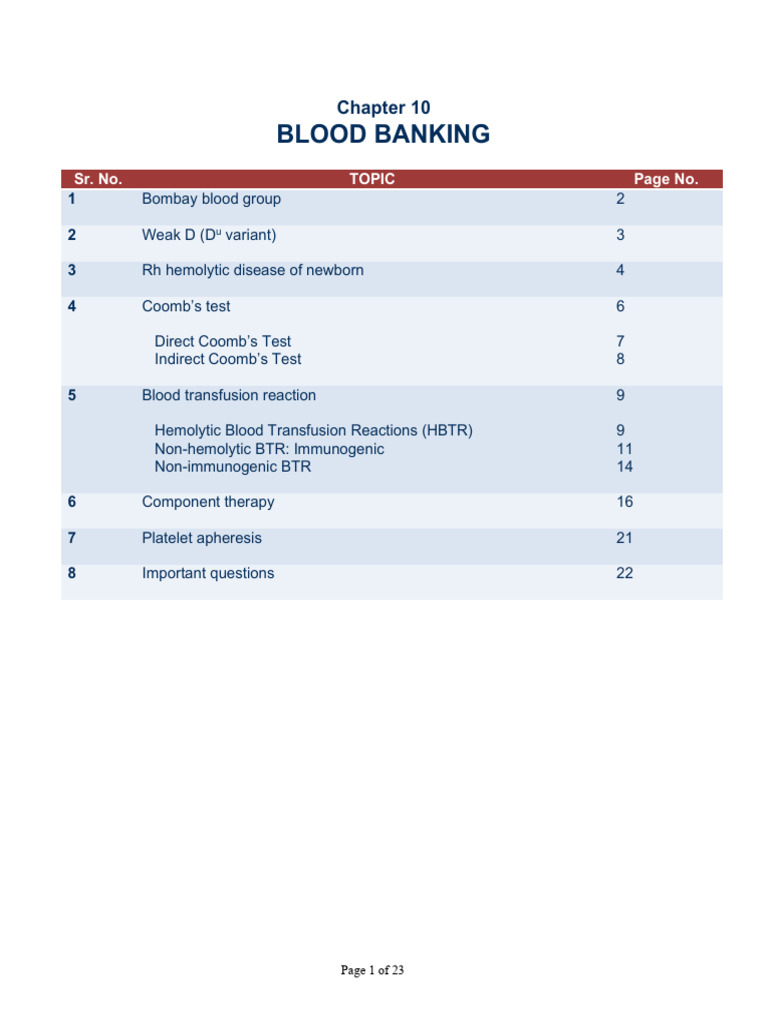 Chapter 10 Blood Banking | PDF | Blood Type | Antibody
