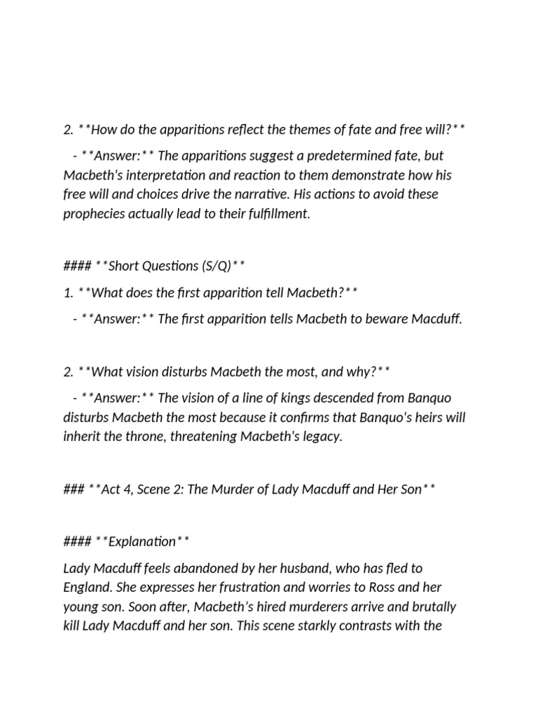 Question paper | PDF | Macbeth