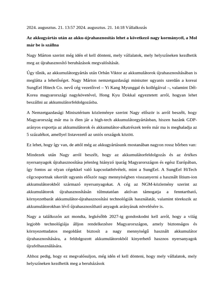 Hulladékgazdálkodás Cikk | PDF