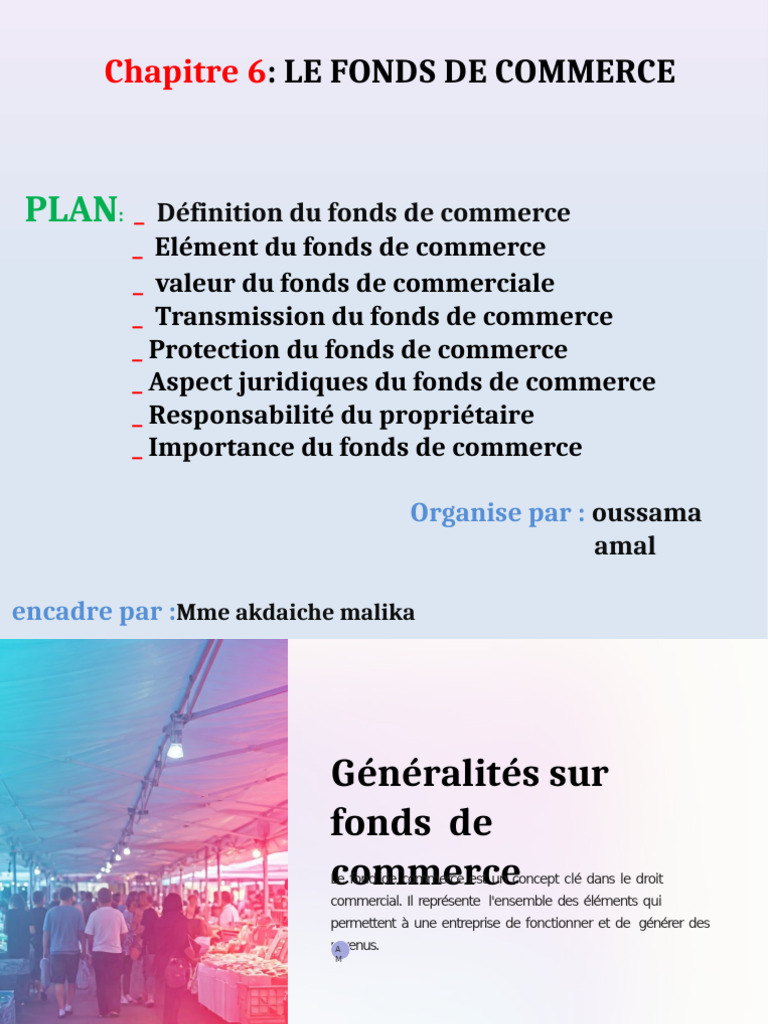 Protection du fonds de commerce | PDF | Business | Commerce