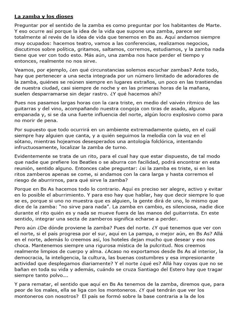 La Zamba y Los Dioses | PDF | Víspera | Yin y yang