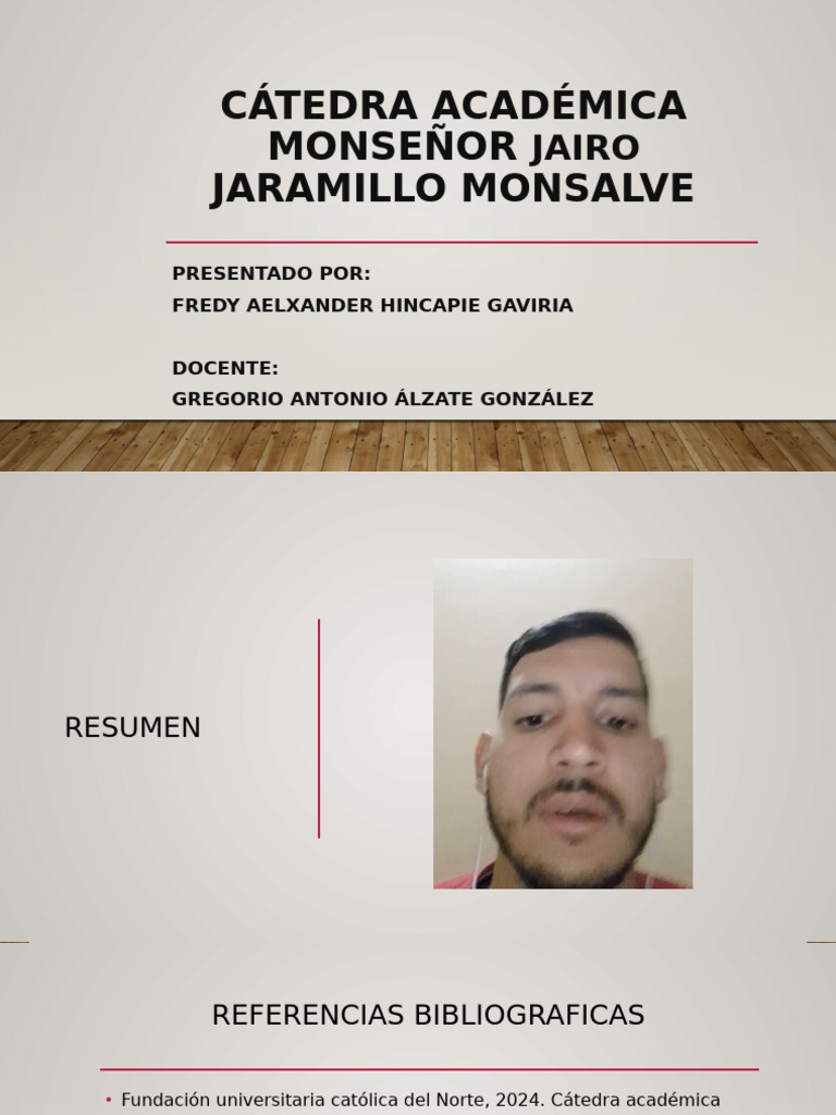 Cátedra Académica Monseñor Jairo Jaramillo Monsalve | PDF