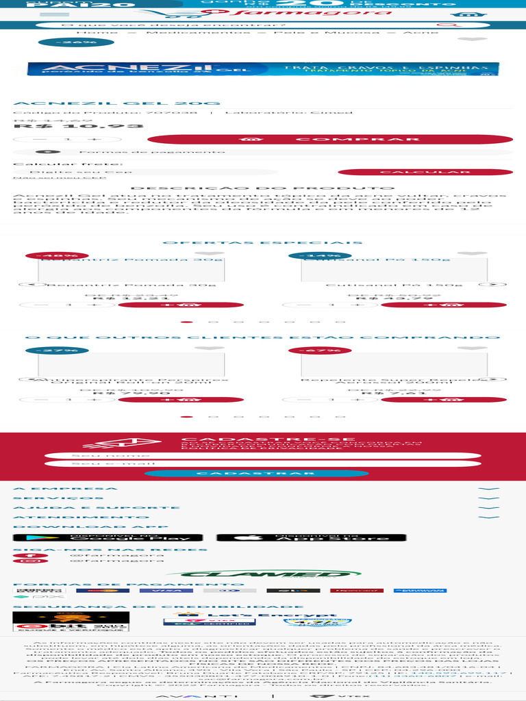 Acnezil Gel 20g - farmagora | PDF | Remédio
