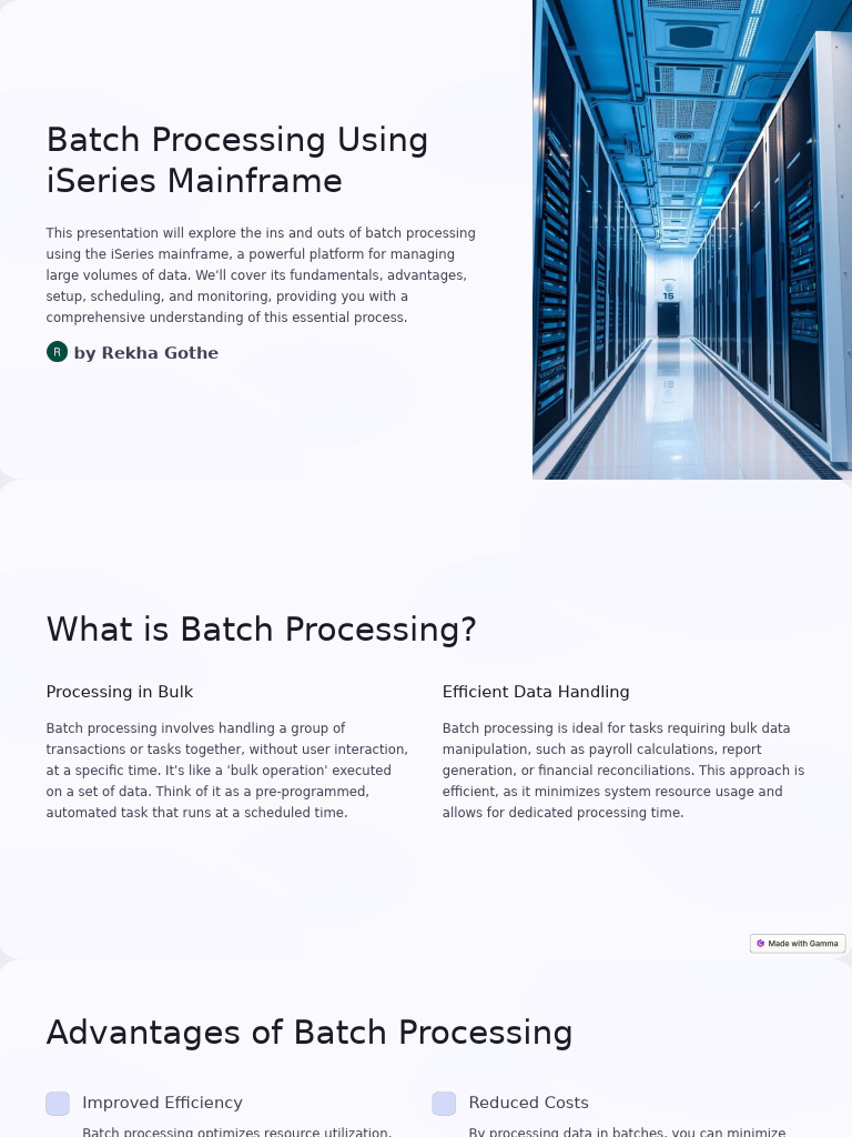 Batch Processing Using ISeries Mainframe | PDF | Software | Information Technology Management