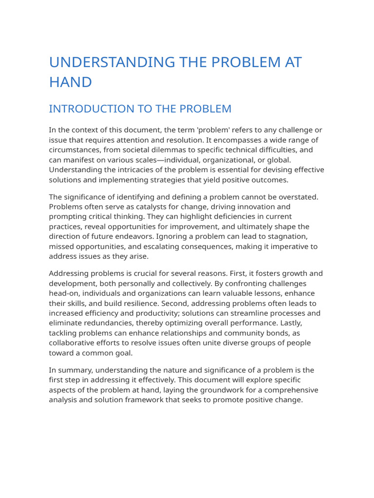 Analyzing Complex Problems and Solutions | PDF | Psychological ...