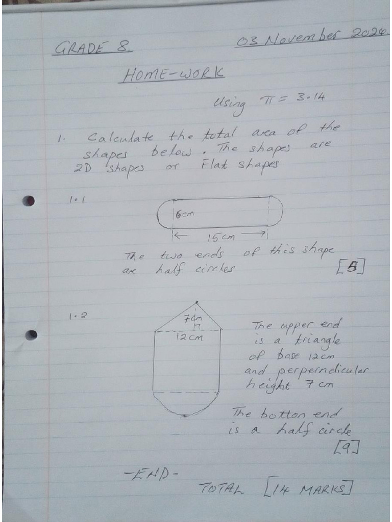 GRADE 8 Home - Work | PDF