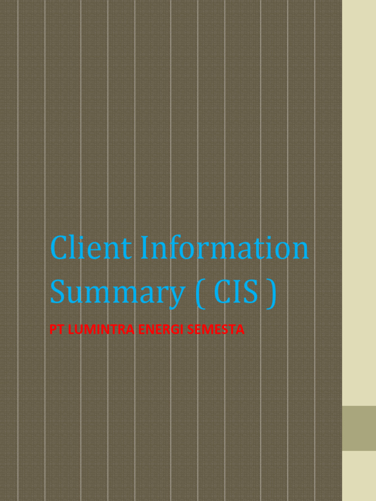 PT Lumintra Energi Semesta CIS | PDF